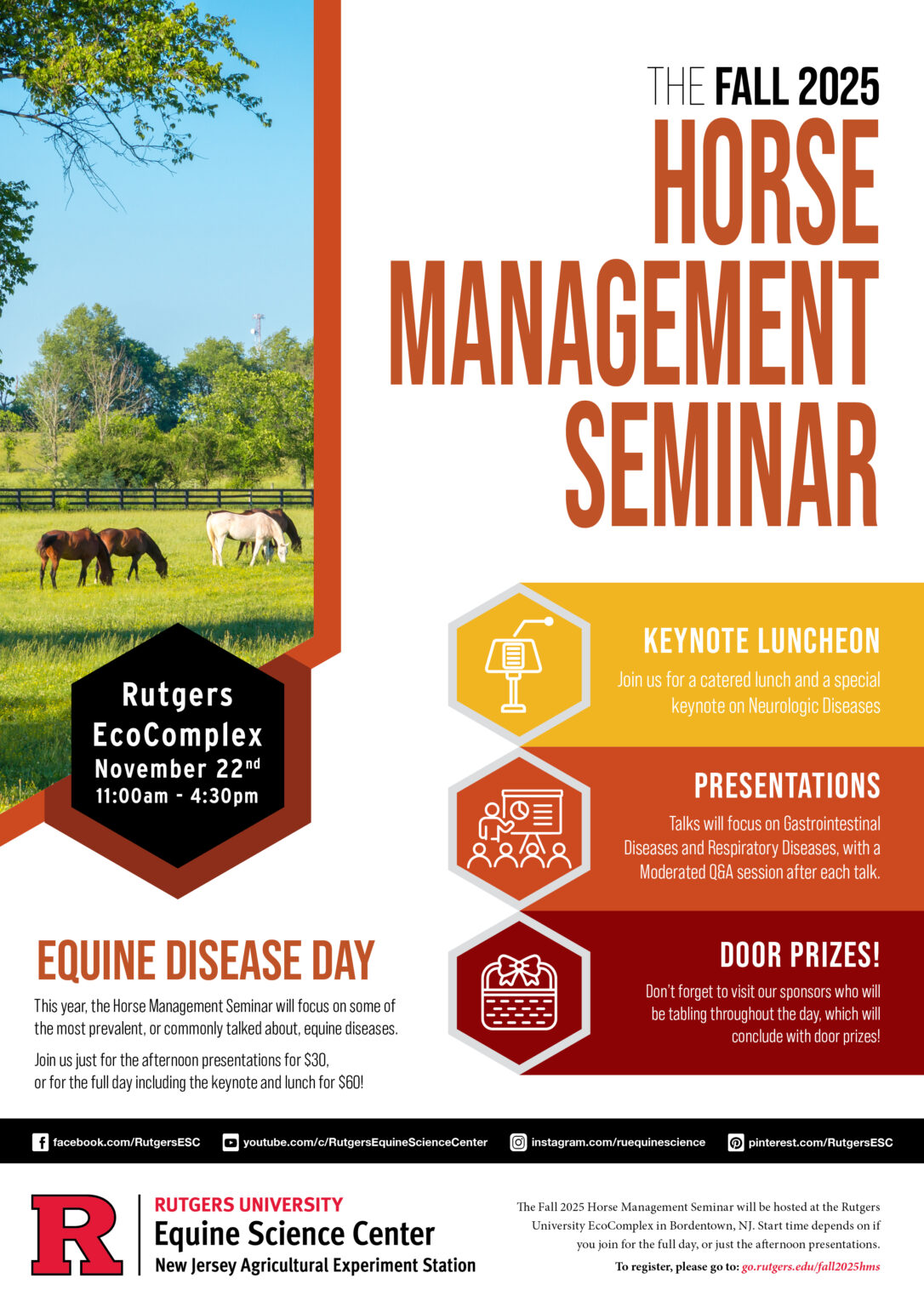 Press Release: Rutgers Debuts Fall Edition of Horse Management Seminar ...